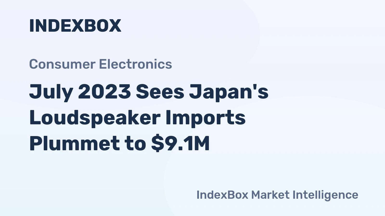 July 2023 Sees Japan's Loudspeaker Imports Plummet to $9.1M