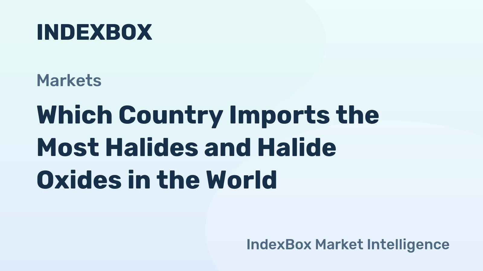 Which Country Imports the Most Halides and Halide Oxides in the World?