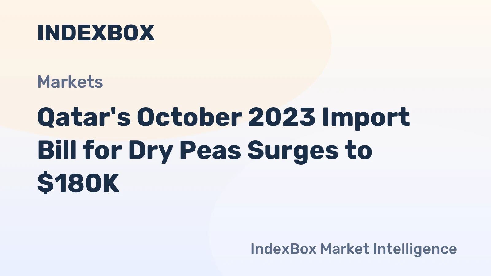 Qatar's October 2023 Import Bill for Dry Peas Surges to $180K