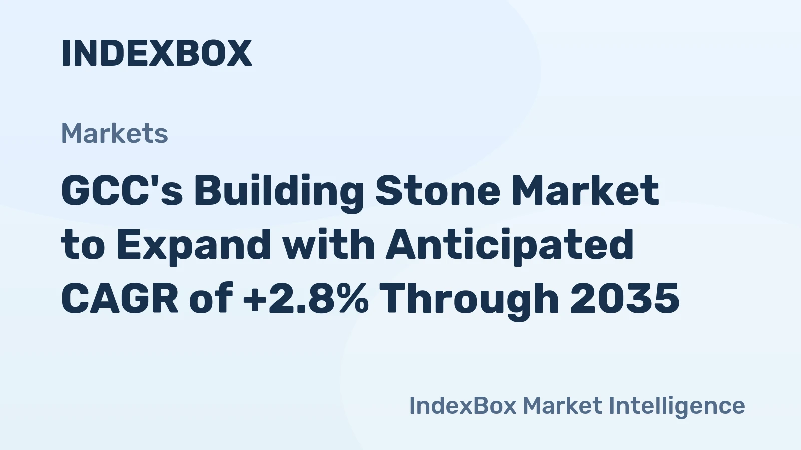 GCC's Building Stone Market to Expand with Anticipated CAGR of +2.8% Through 2035
