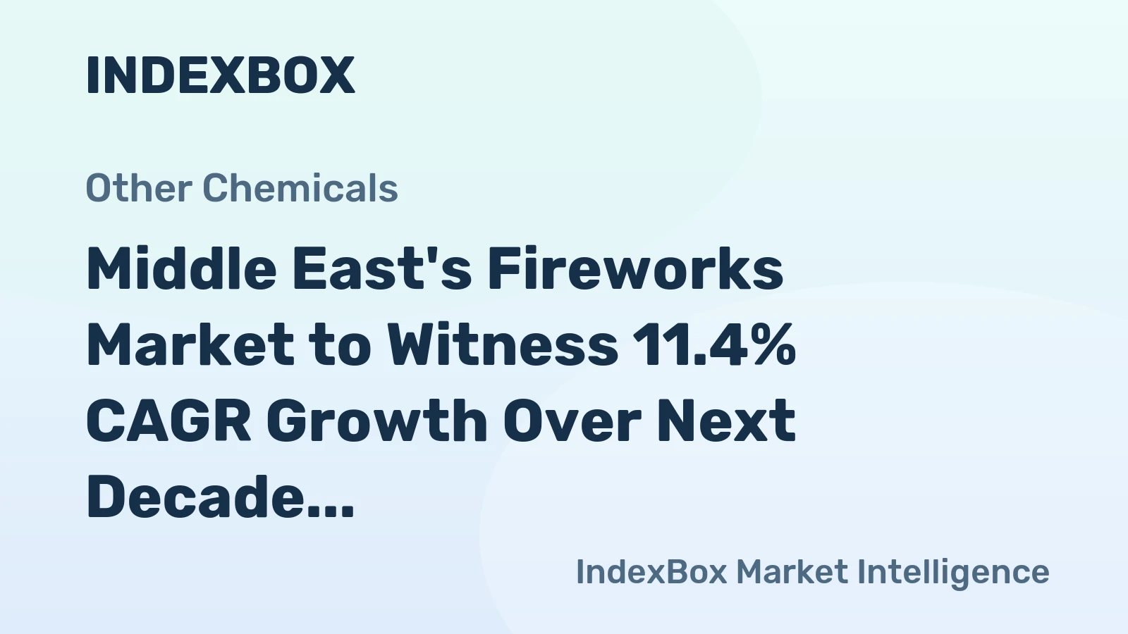 Middle East's Fireworks Market to Witness 11.4% CAGR Growth Over Next Decade, Reaching $69M Value