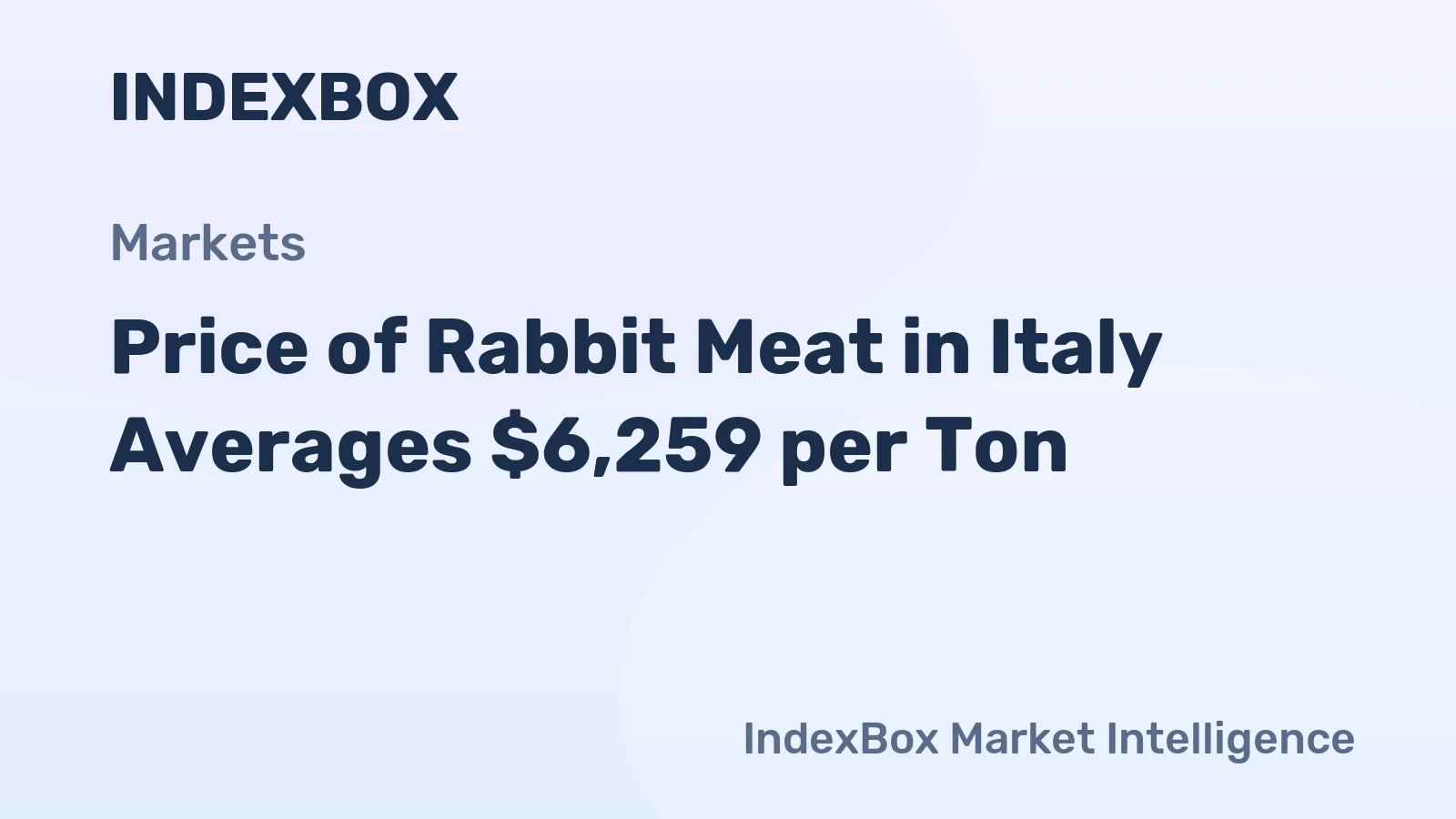 Price of Rabbit Meat in Italy Averages $6,259 per Ton