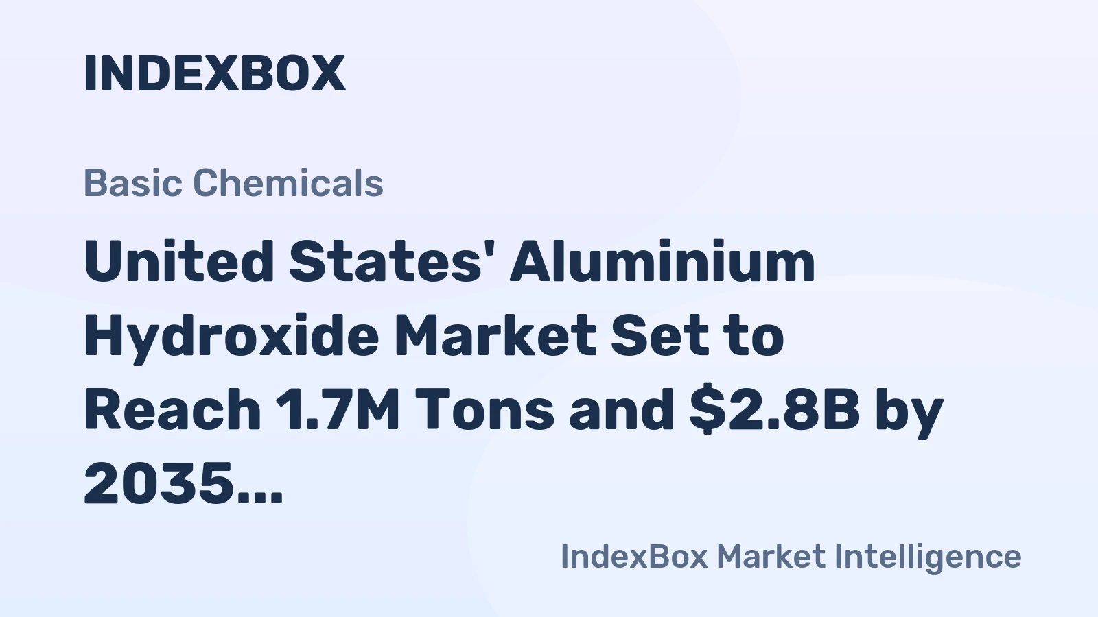 United States' Aluminium Hydroxide Market Set to Reach 1.7M Tons and $2.8B by 2035