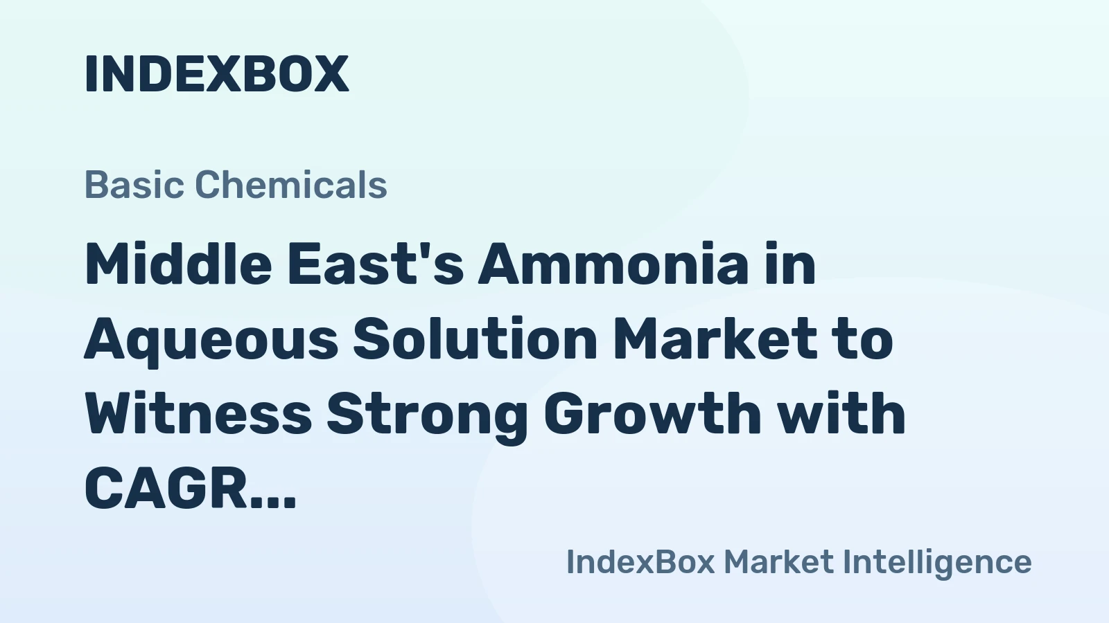 Middle East's Ammonia in Aqueous Solution Market to Witness Strong Growth with CAGR of +6.4% through 2035