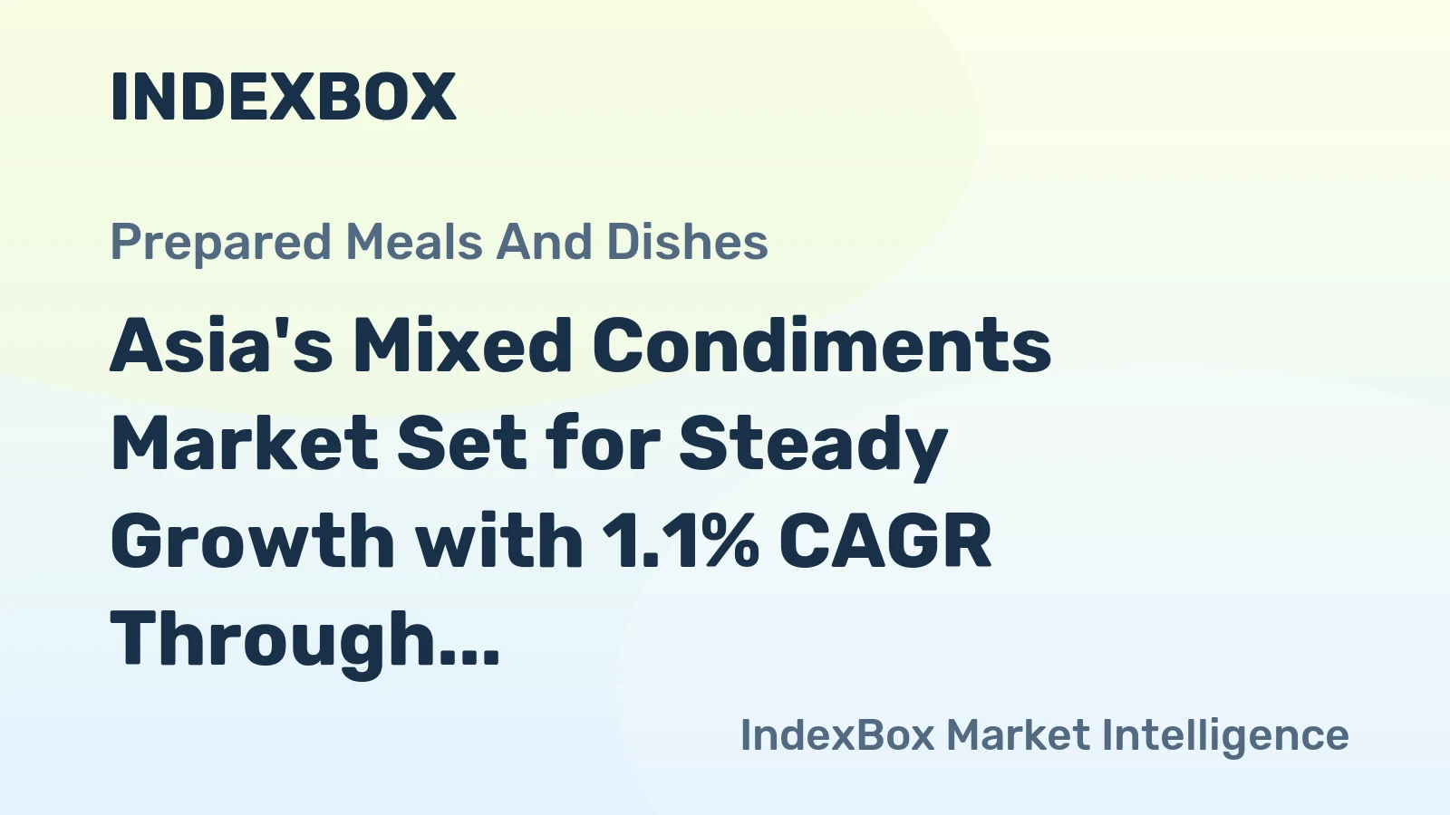 Asia's Mixed Condiments Market Set for Steady Growth with 1.1% CAGR Through 2035