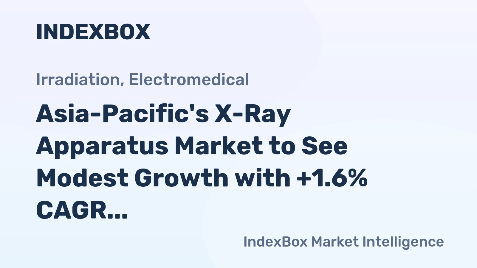 Asia-Pacific's X-Ray Apparatus Market to See Modest Growth with +1.6% CAGR from 2024-2035