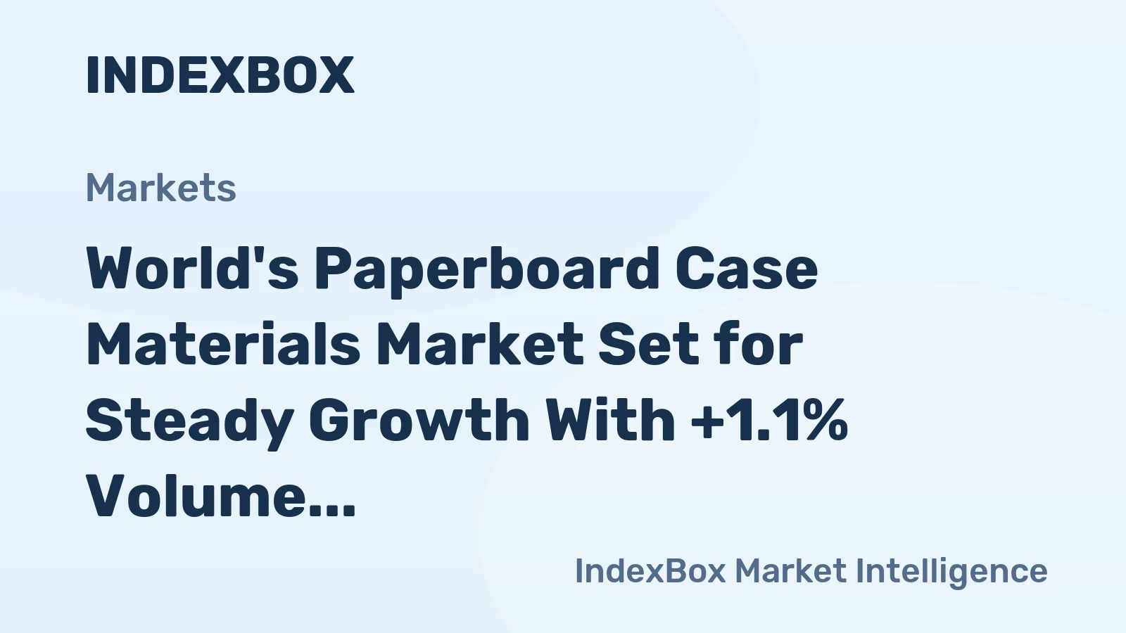 World's Paperboard Case Materials Market Set for Steady Growth With +1.1% Volume CAGR Through 2035