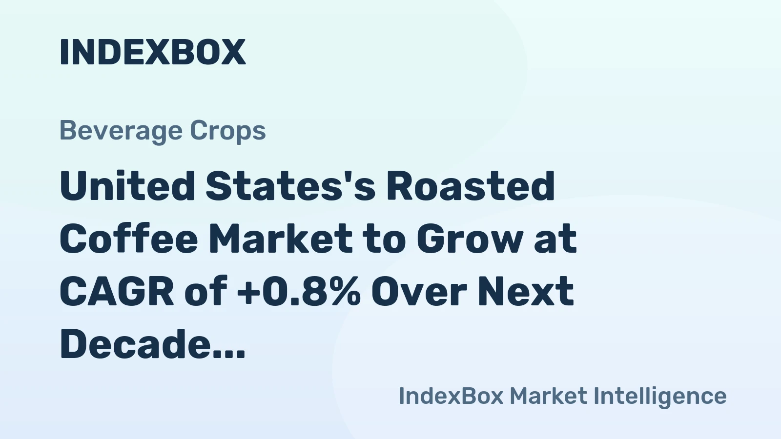 United States's Roasted Coffee Market to Grow at CAGR of +0.8% Over Next Decade, Reaching $16.5B by 2035