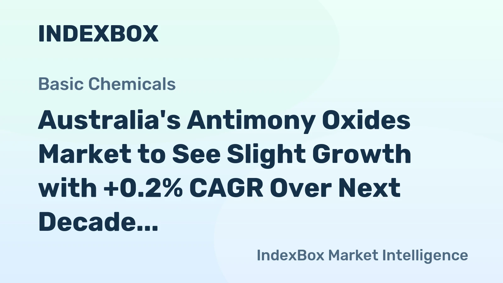 Australia's Antimony Oxides Market to See Slight Growth with +0.2% CAGR Over Next Decade