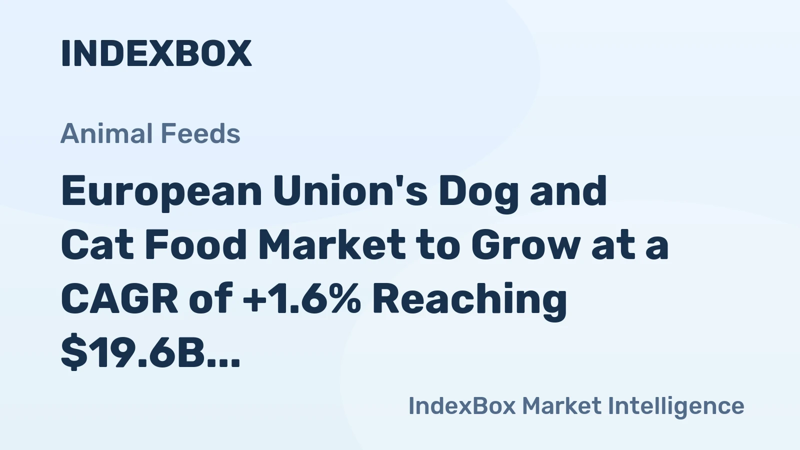European Union's Dog and Cat Food Market to Grow at a CAGR of +1.6% Reaching $19.6B by 2035