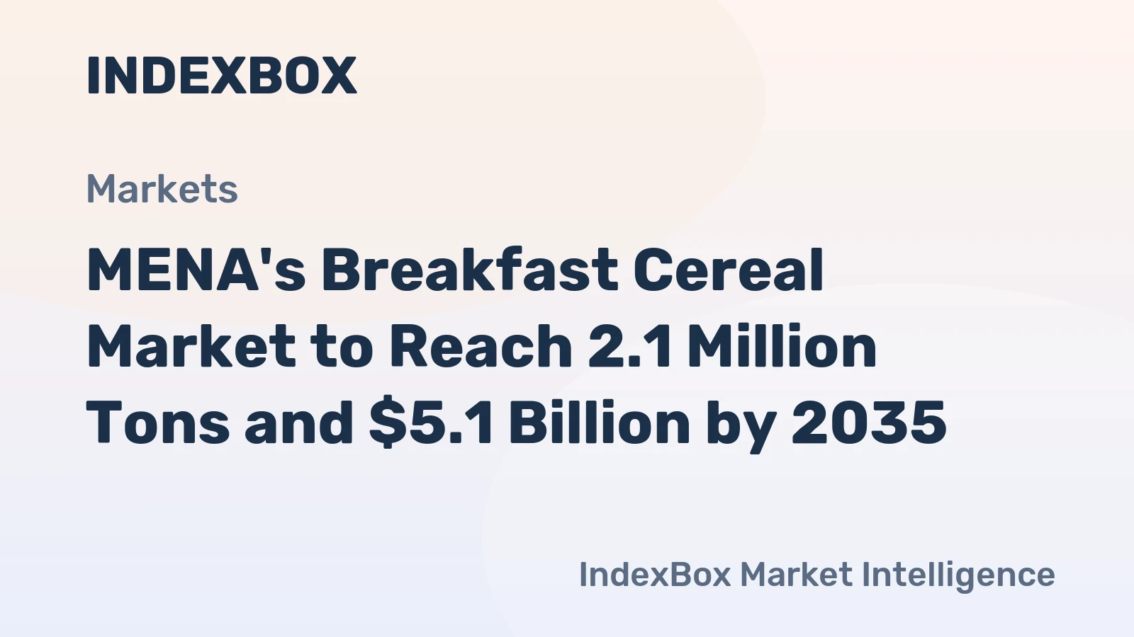 MENA's Breakfast Cereal Market to Reach 2.1 Million Tons and $5.1 Billion by 2035