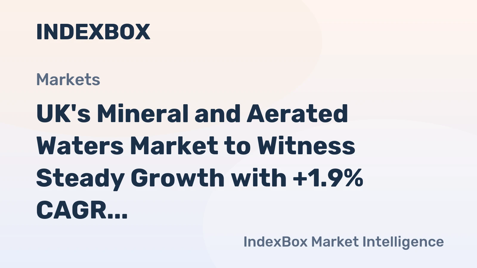 UK's Mineral and Aerated Waters Market to Witness Steady Growth with +1.9% CAGR in Volume and +4.0% CAGR in Value through 2035