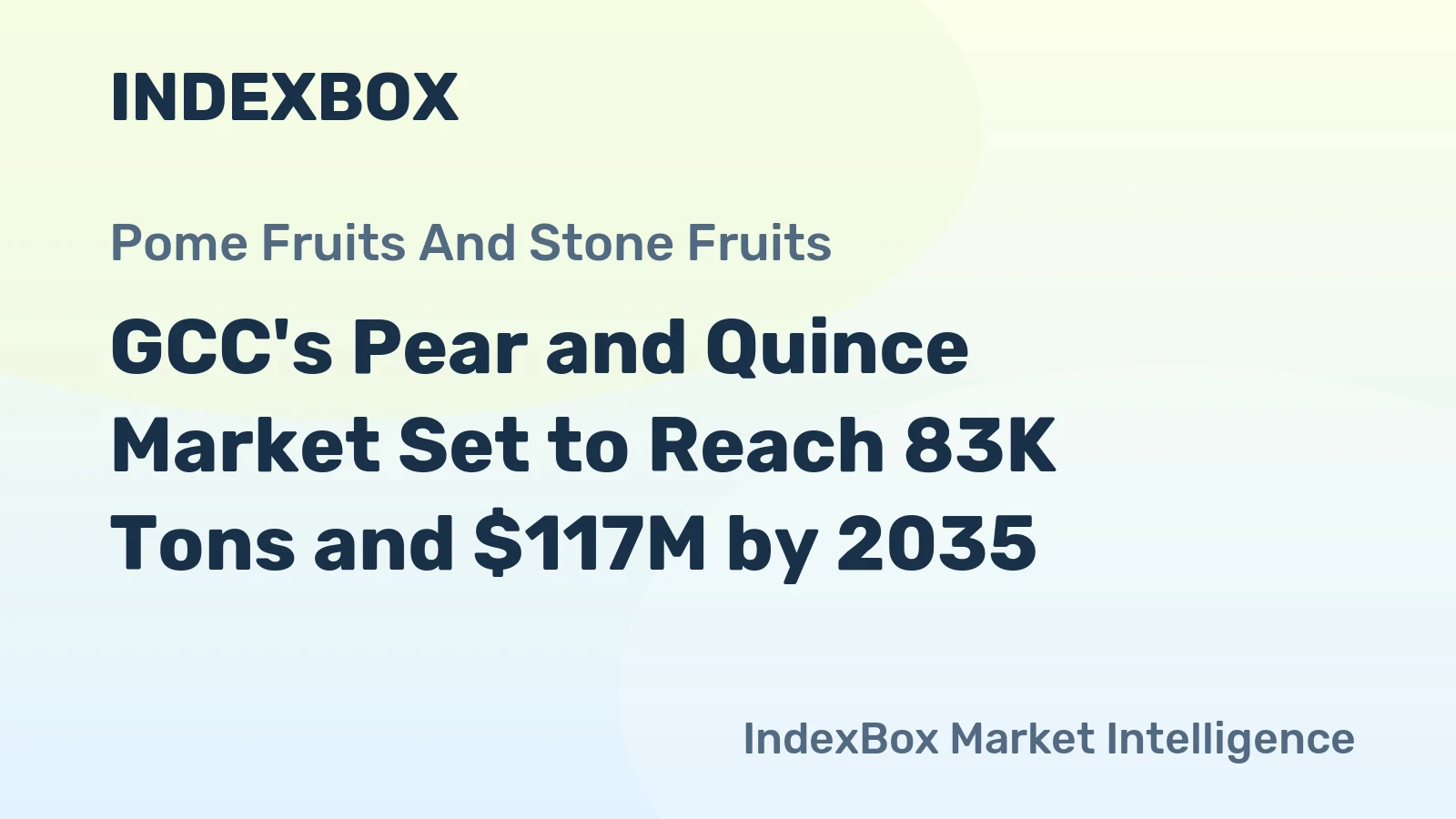 GCC's Pear and Quince Market Set to Reach 83K Tons and $117M by 2035