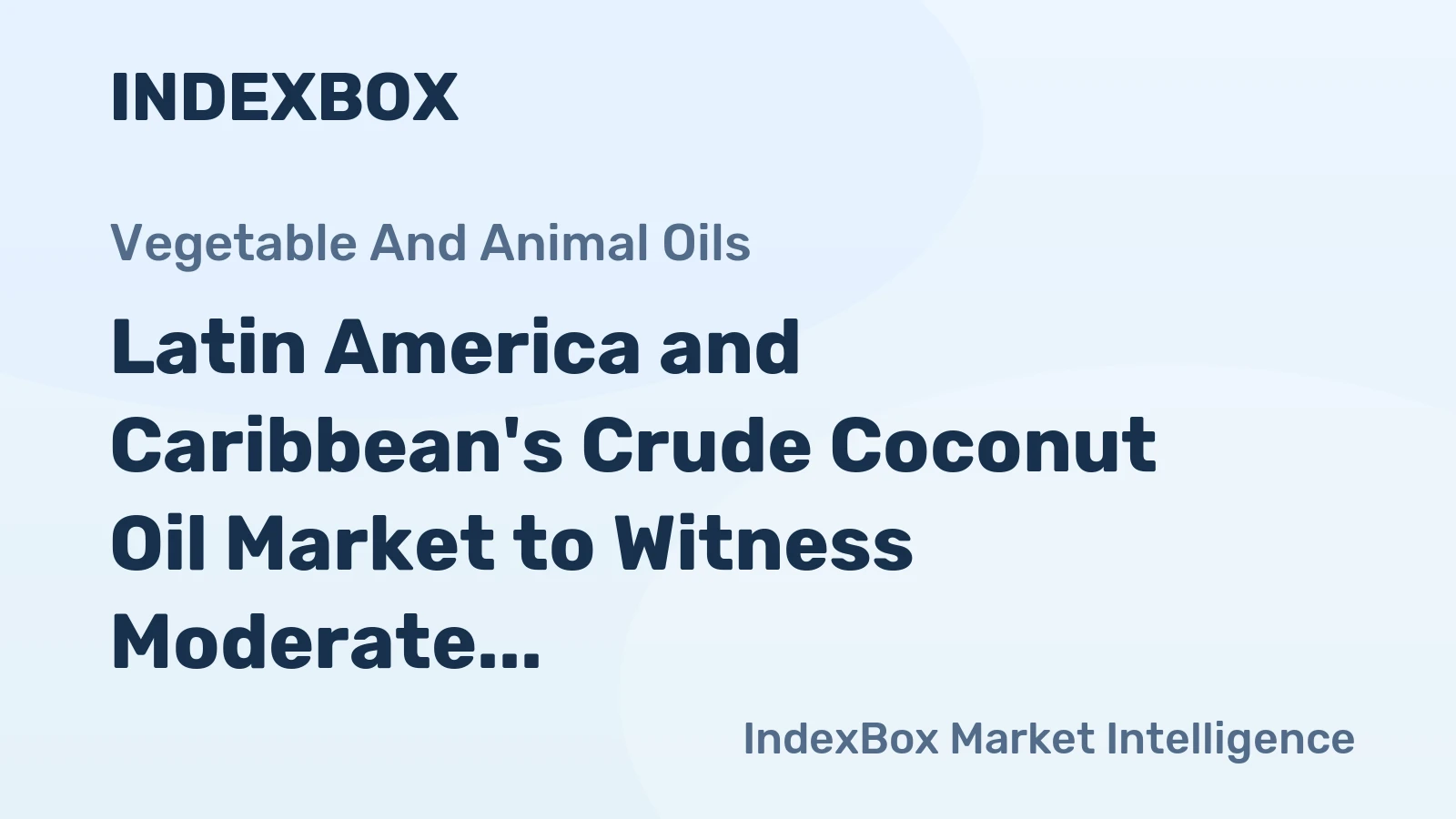 Latin America and Caribbean's Crude Coconut Oil Market to Witness Moderate Growth with +0.3% CAGR