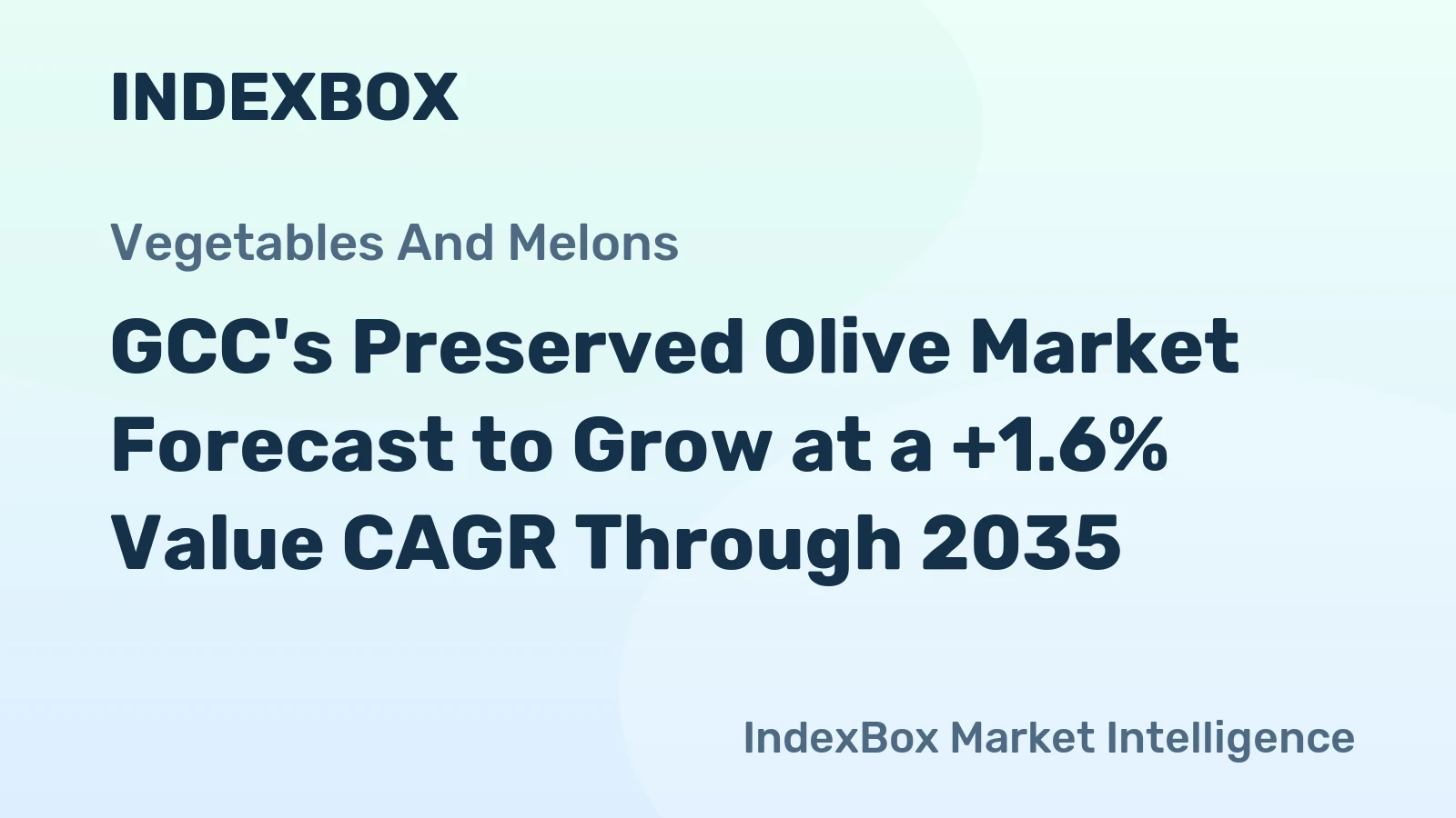 GCC's Preserved Olive Market Forecast to Grow at a +1.6% Value CAGR Through 2035