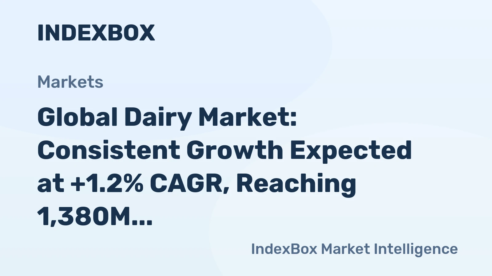 Global Dairy Market: Consistent Growth Expected at +1.2% CAGR, Reaching 1,380M Tons by 2035