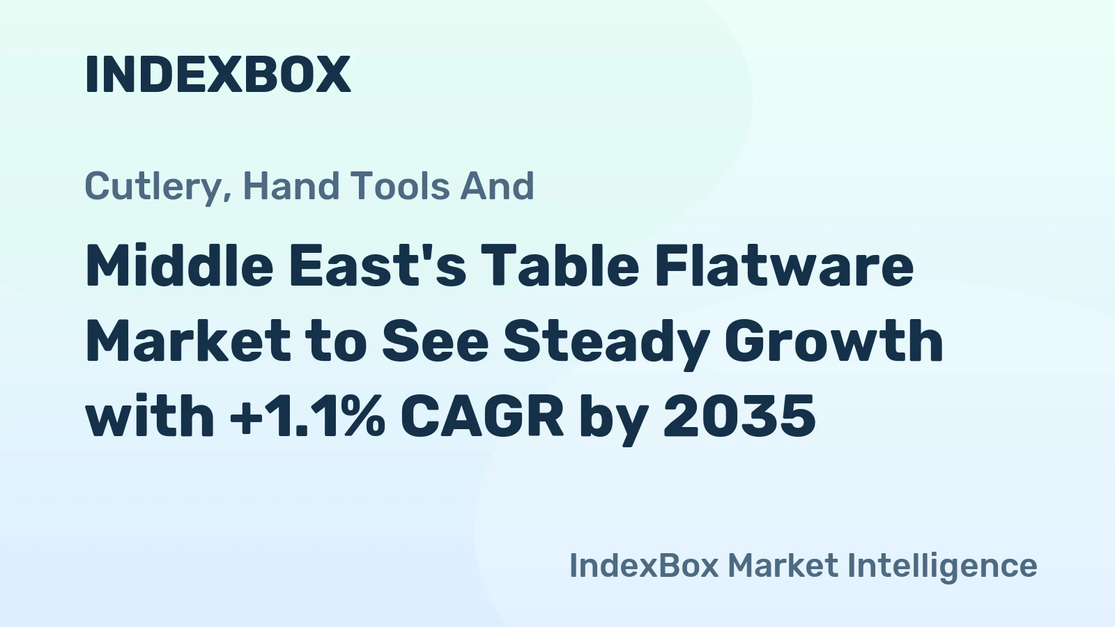 Middle East's Table Flatware Market to See Steady Growth with +1.1% CAGR by 2035