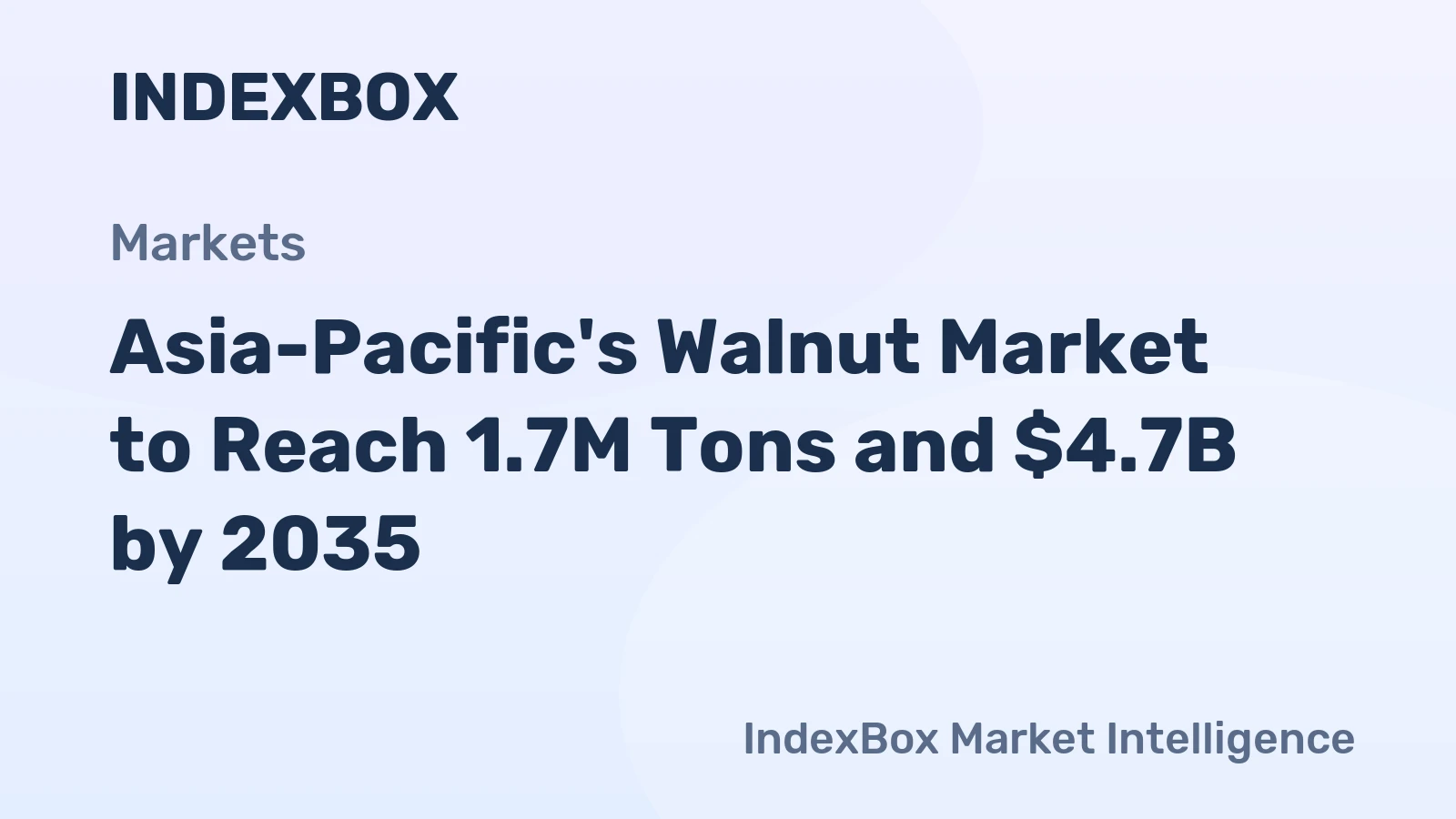 Asia-Pacific's Walnut Market to Reach 1.7M Tons and $4.7B by 2035