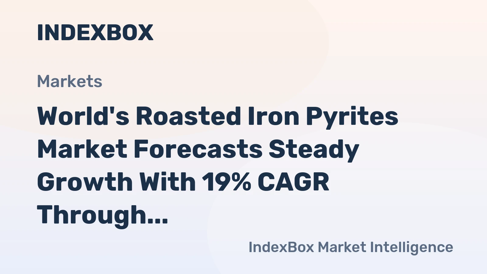World's Roasted Iron Pyrites Market Forecasts Steady Growth With 19% CAGR Through 2035