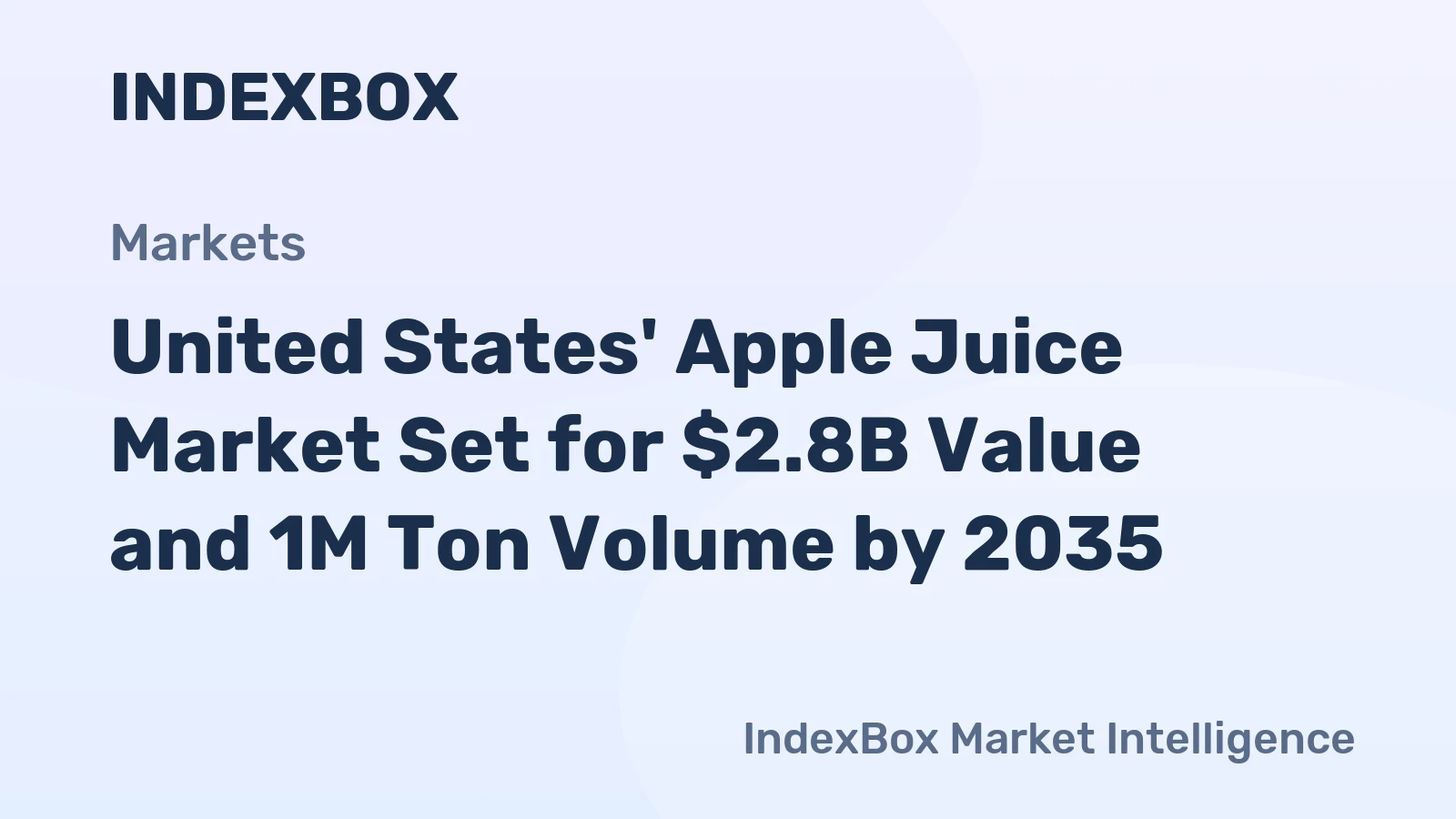 United States' Apple Juice Market Set for $2.8B Value and 1M Ton Volume by 2035