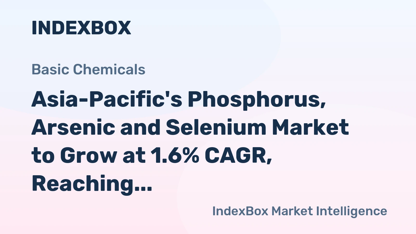 Asia-Pacific's Phosphorus, Arsenic and Selenium Market to Grow at 1.6% CAGR, Reaching 262K Tons by 2035