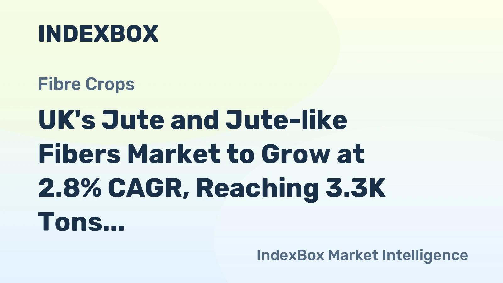 UK's Jute and Jute-like Fibers Market to Grow at 2.8% CAGR, Reaching 3.3K Tons by 2035