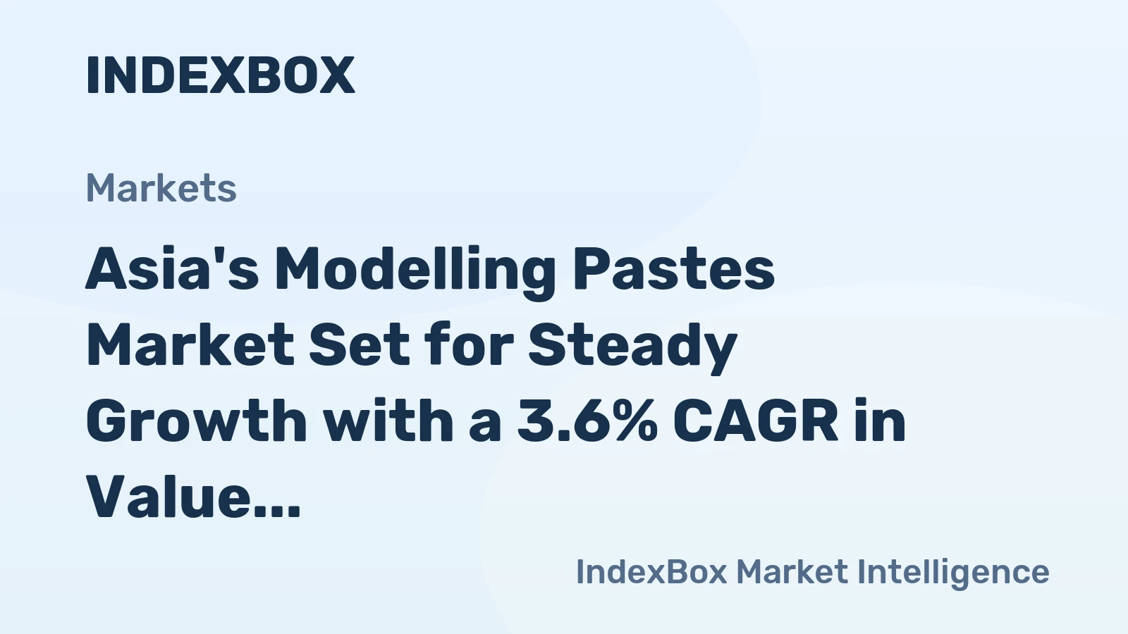 Asia's Modelling Pastes Market Set for Steady Growth with a 3.6% CAGR in Value