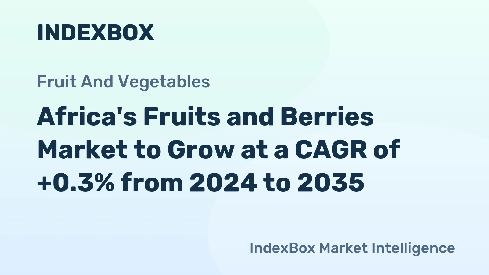 Africa's Fruits and Berries Market to Grow at a CAGR of +0.3% from 2024 to 2035