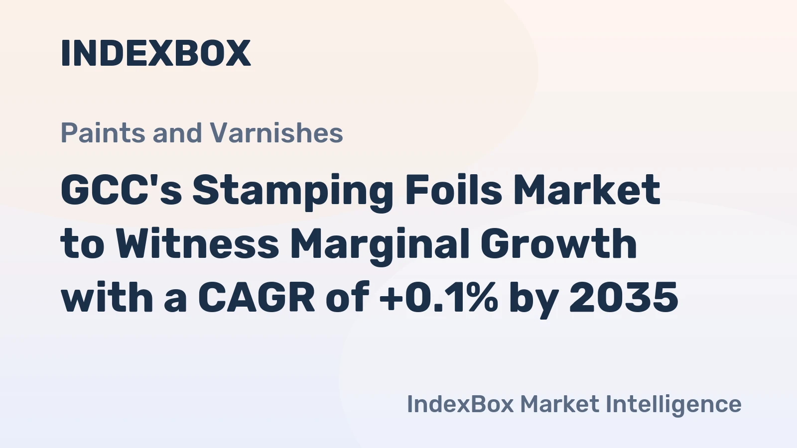 GCC's Stamping Foils Market to Witness Marginal Growth with a CAGR of +0.1% by 2035