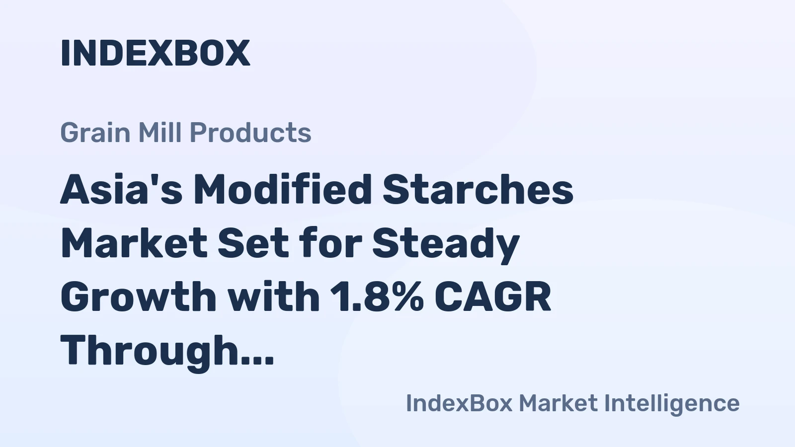 Asia's Modified Starches Market Set for Steady Growth with 1.8% CAGR Through 2035