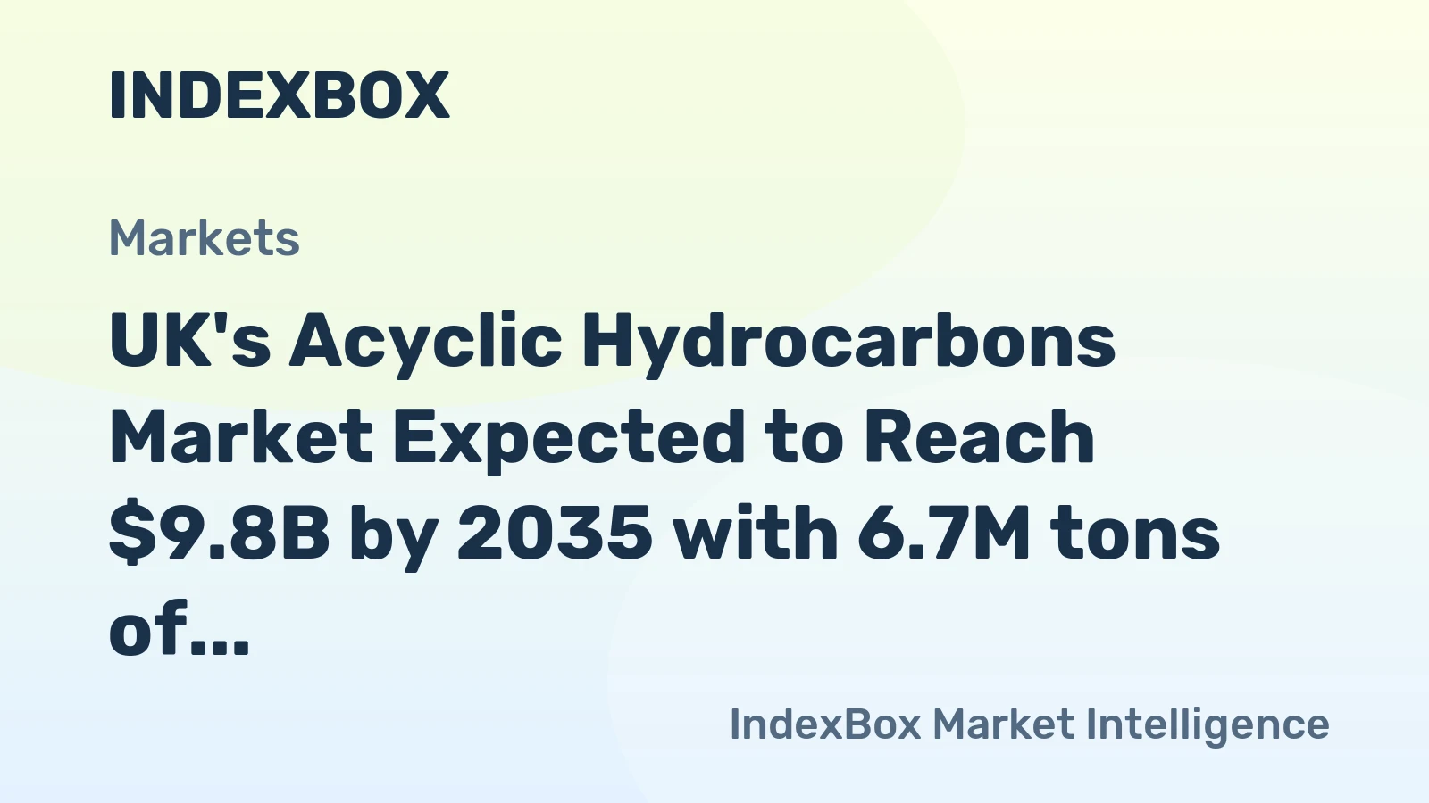 UK's Acyclic Hydrocarbons Market Expected to Reach $9.8B by 2035 with 6.7M tons of Consumption