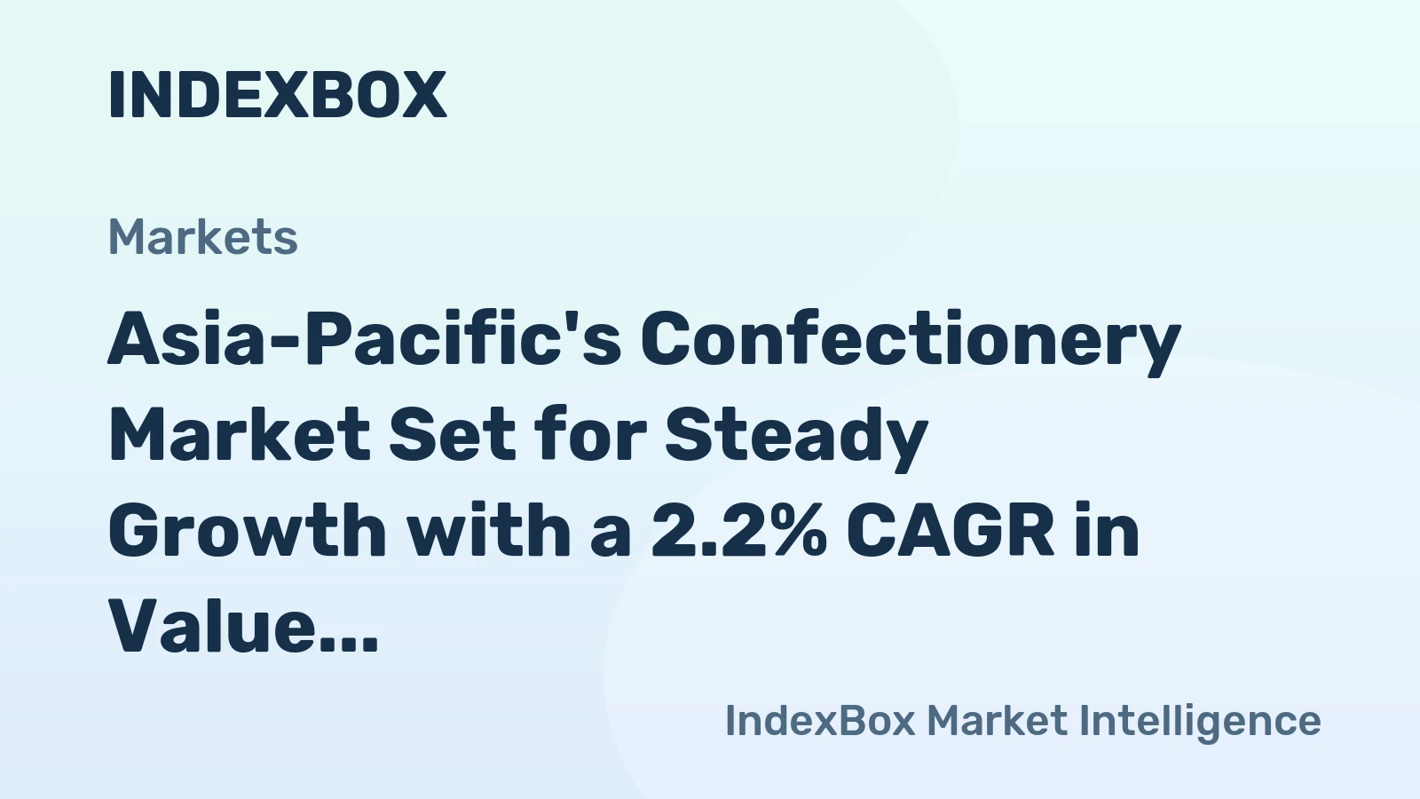 Asia-Pacific's Confectionery Market Set for Steady Growth with a 2.2% CAGR in Value Through 2035