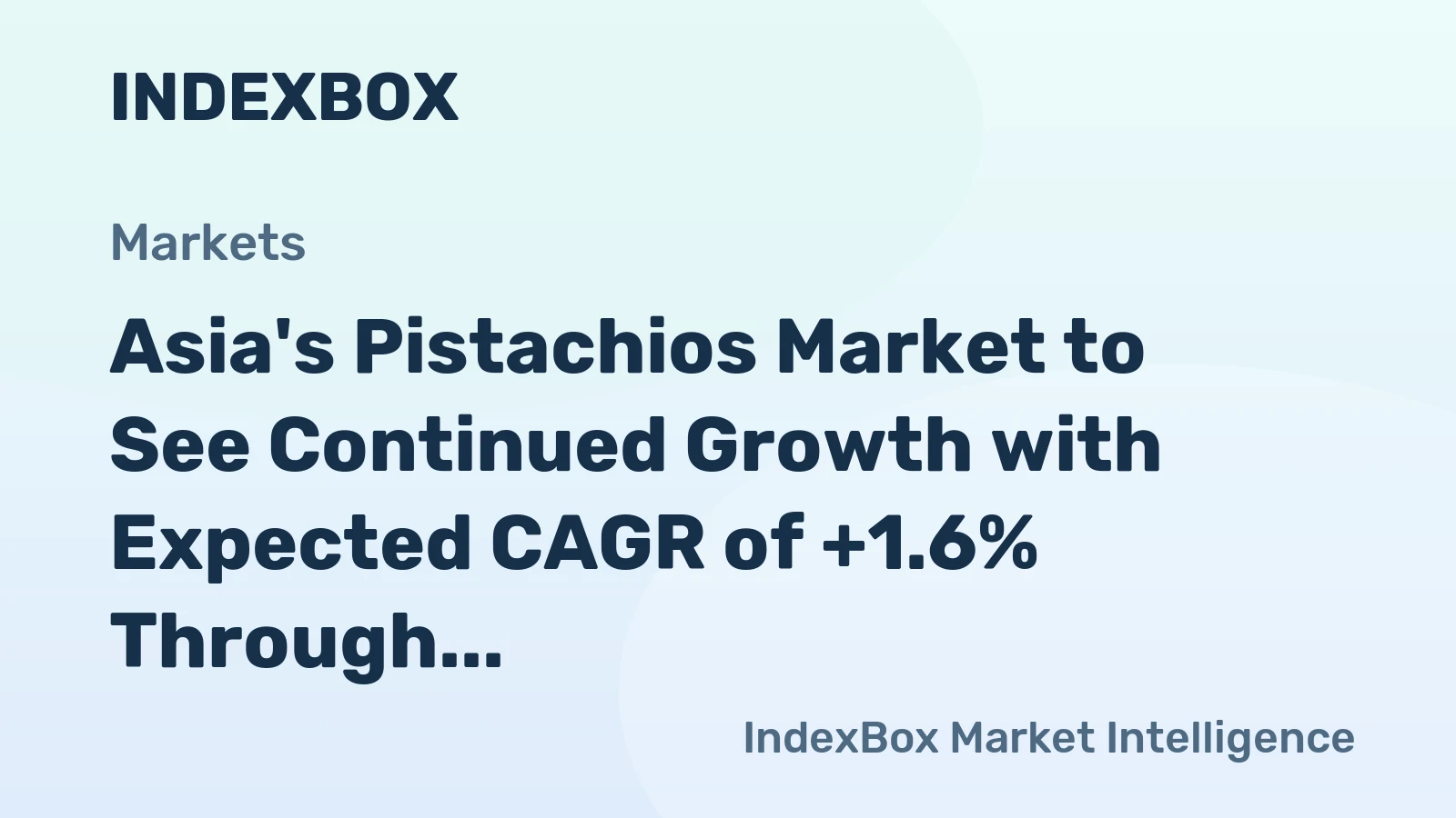 Asia's Pistachios Market to See Continued Growth with Expected CAGR of +1.6% Through 2035