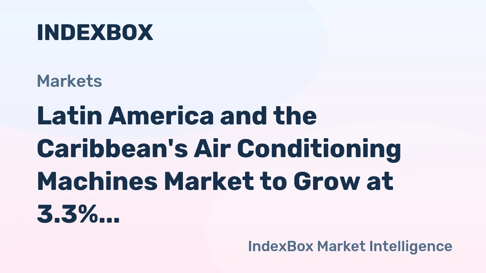 Latin America and the Caribbean's Air Conditioning Machines Market to Grow at 3.3% CAGR, Reaching 38M Units by 2035