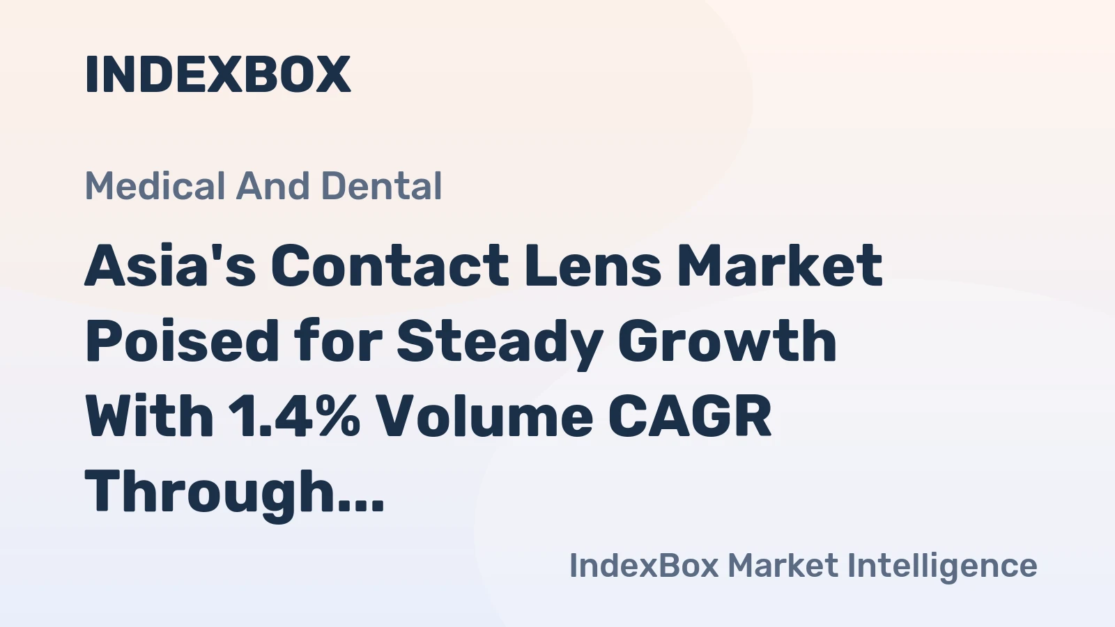 Asia's Contact Lens Market Poised for Steady Growth With 1.4% Volume CAGR Through 2035
