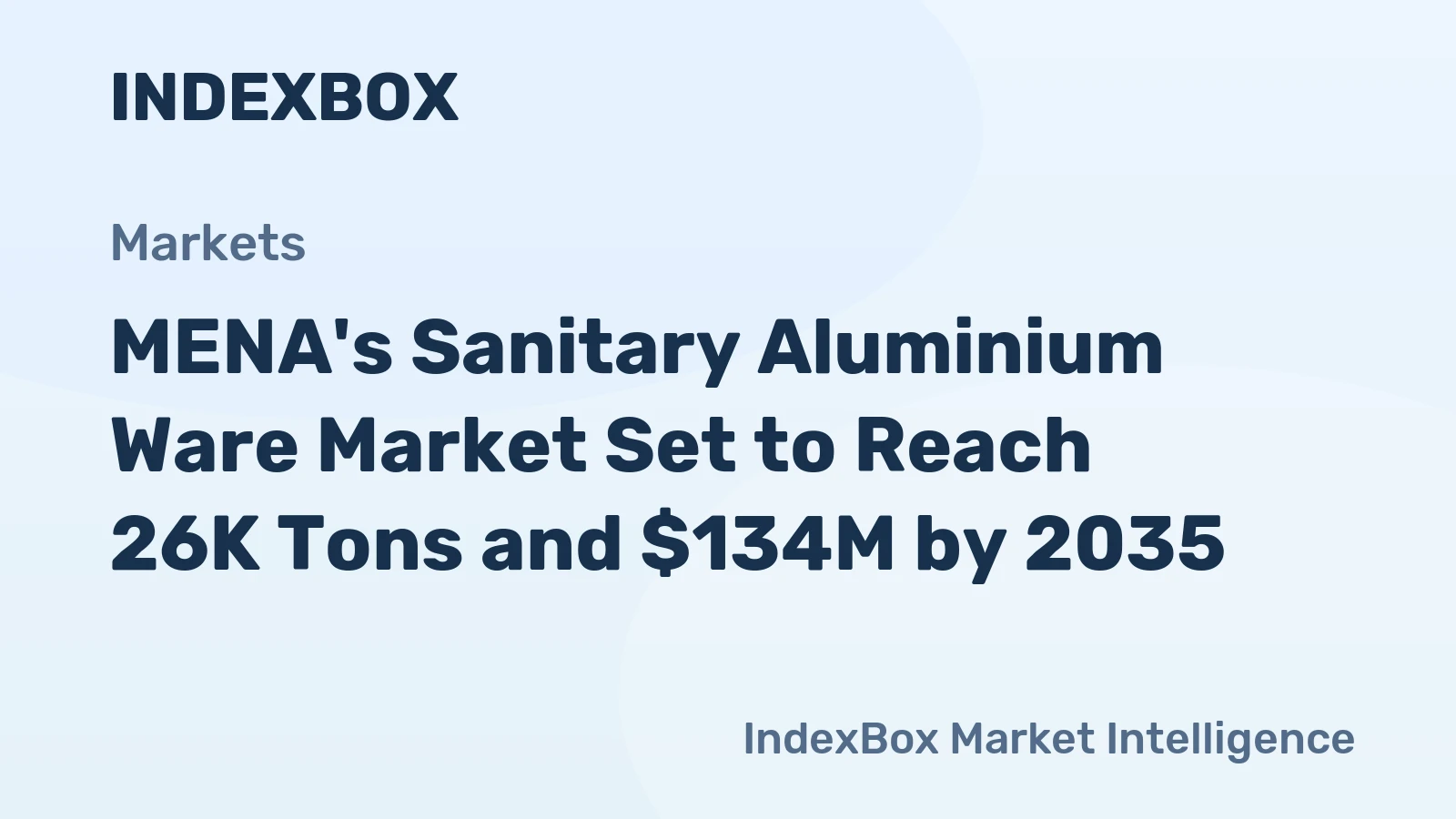 MENA's Sanitary Aluminium Ware Market Set to Reach 26K Tons and $134M by 2035