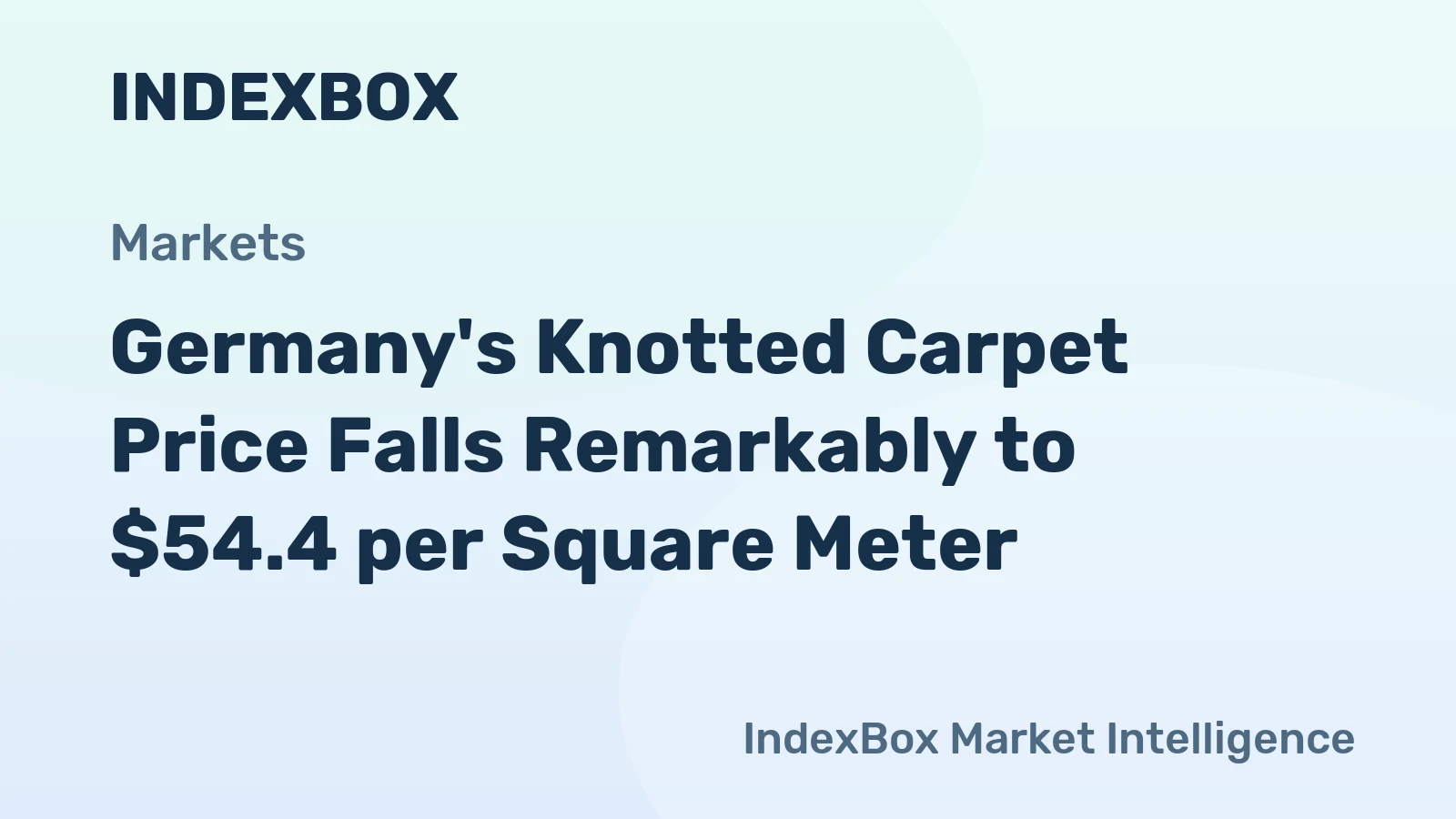 Germany's Knotted Carpet Price Falls Remarkably to $54.4 per Square Meter