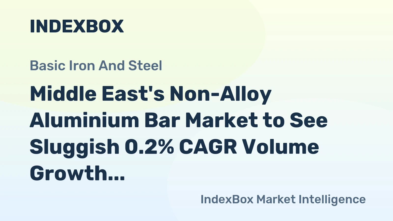 Middle East's Non-Alloy Aluminium Bar Market to See Sluggish 0.2% CAGR Volume Growth Through 2035