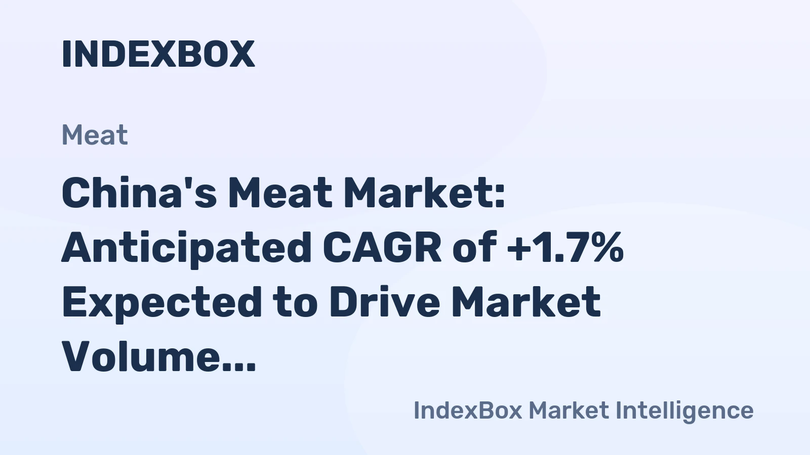 China's Meat Market: Anticipated CAGR of +1.7% Expected to Drive Market Volume to 46M tons by 2035