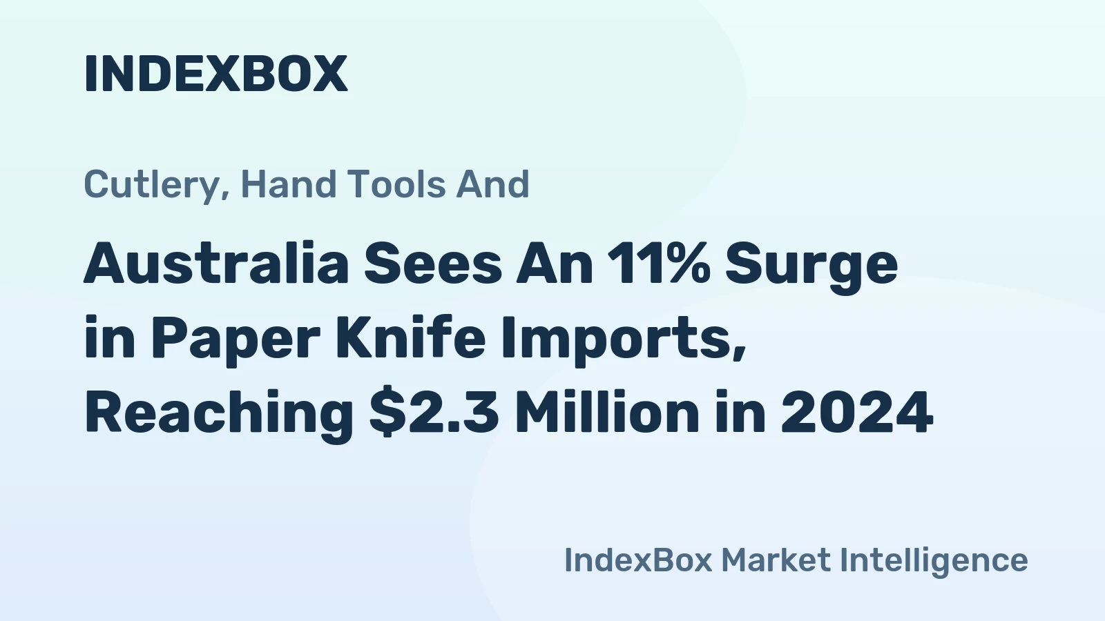 Australia Sees An 11% Surge in Paper Knife Imports, Reaching $2.3 Million in 2024