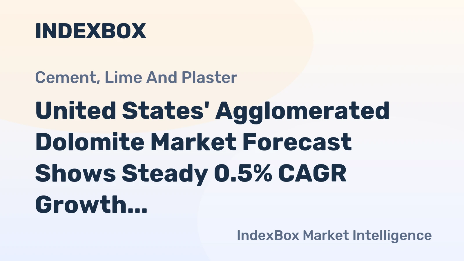 United States' Agglomerated Dolomite Market Forecast Shows Steady 0.5% CAGR Growth