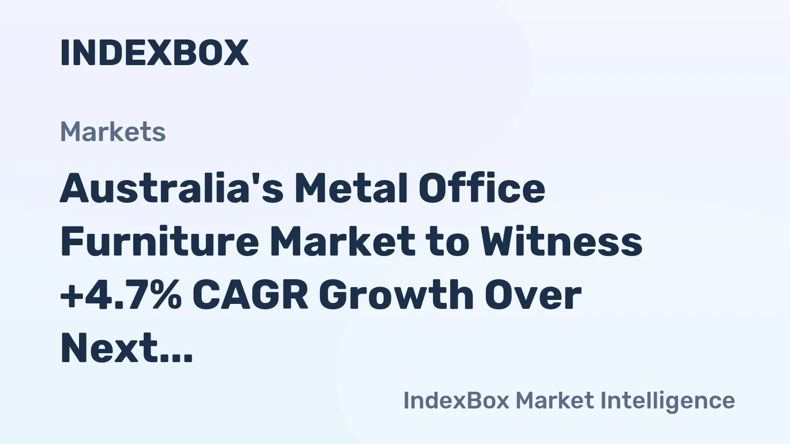 Australia's Metal Office Furniture Market to Witness +4.7% CAGR Growth Over Next Decade