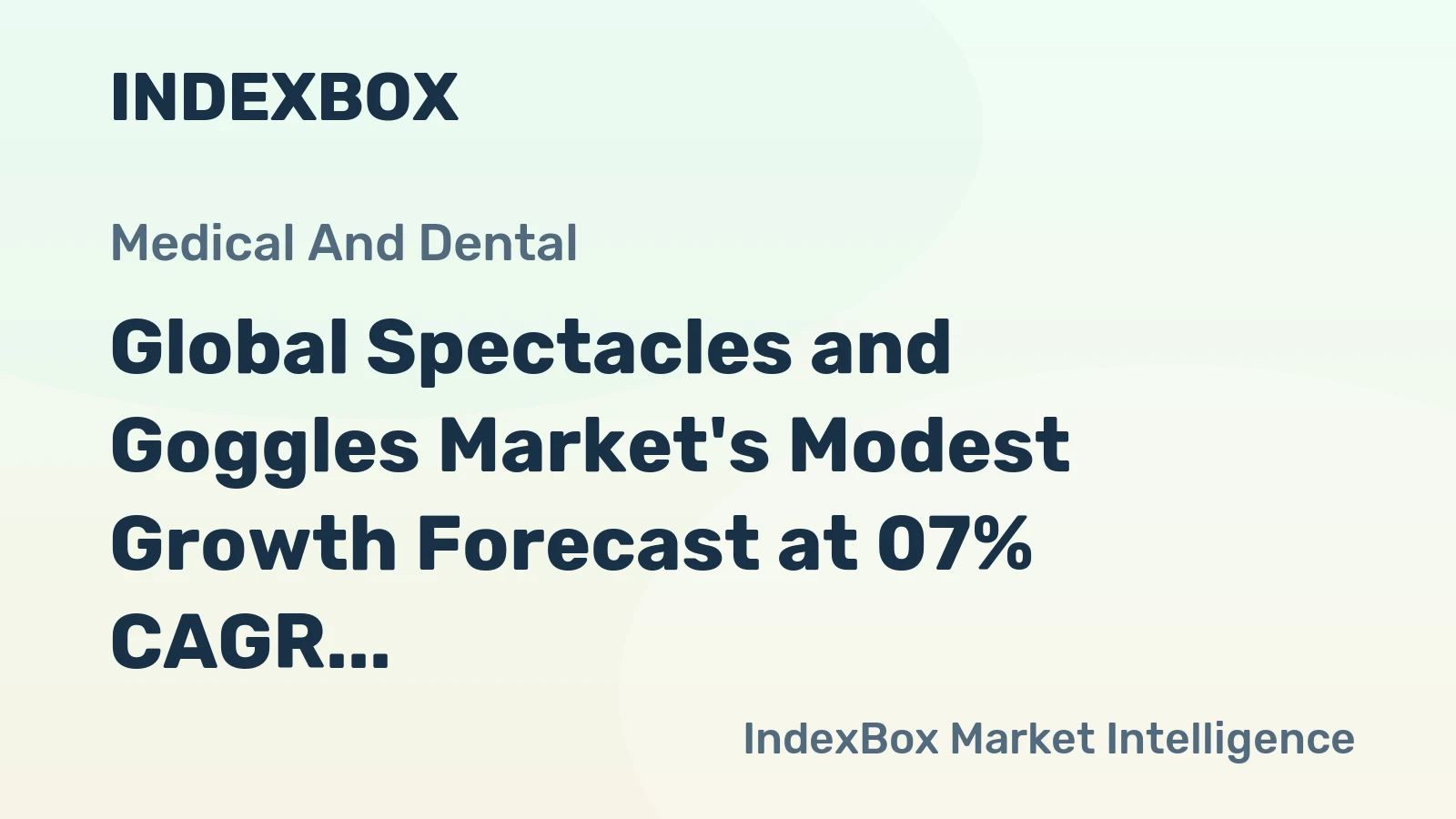 Global Spectacles and Goggles Market's Modest Growth Forecast at 07% CAGR to 2035