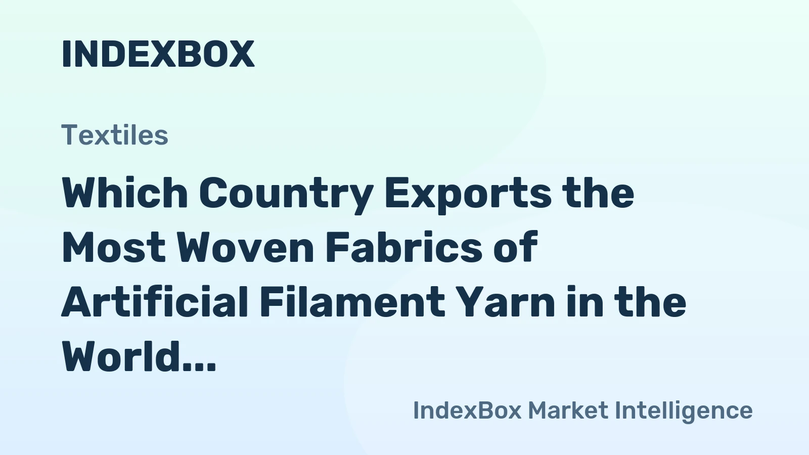 Which Country Exports the Most Woven Fabrics of Artificial Filament Yarn in the World?