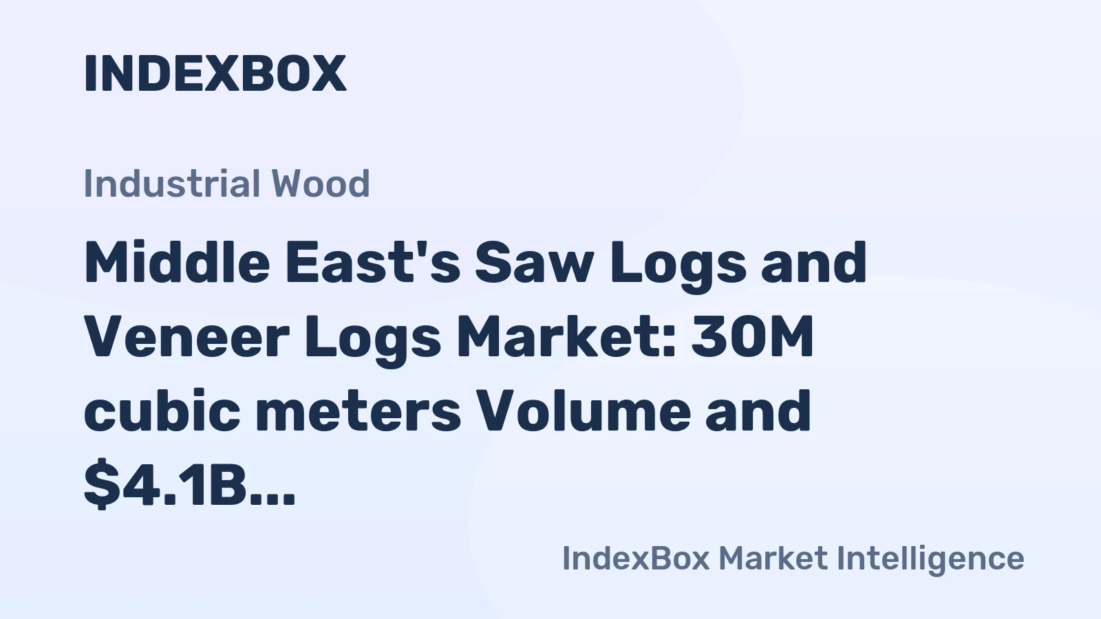 Middle East's Saw Logs and Veneer Logs Market: 30M cubic meters Volume and $4.1B Value Forecasted by 2035