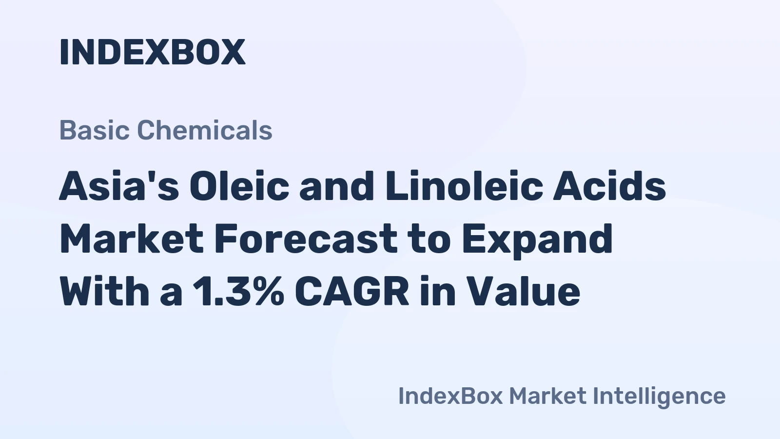 Asia's Oleic and Linoleic Acids Market Forecast to Expand With a 1.3% CAGR in Value