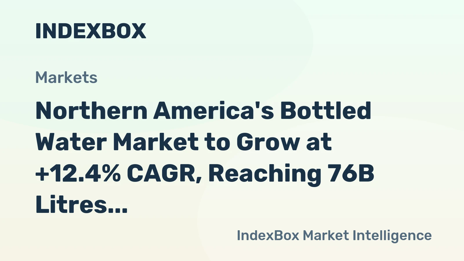 Northern America's Bottled Water Market to Grow at +12.4% CAGR, Reaching 76B Litres by 2035
