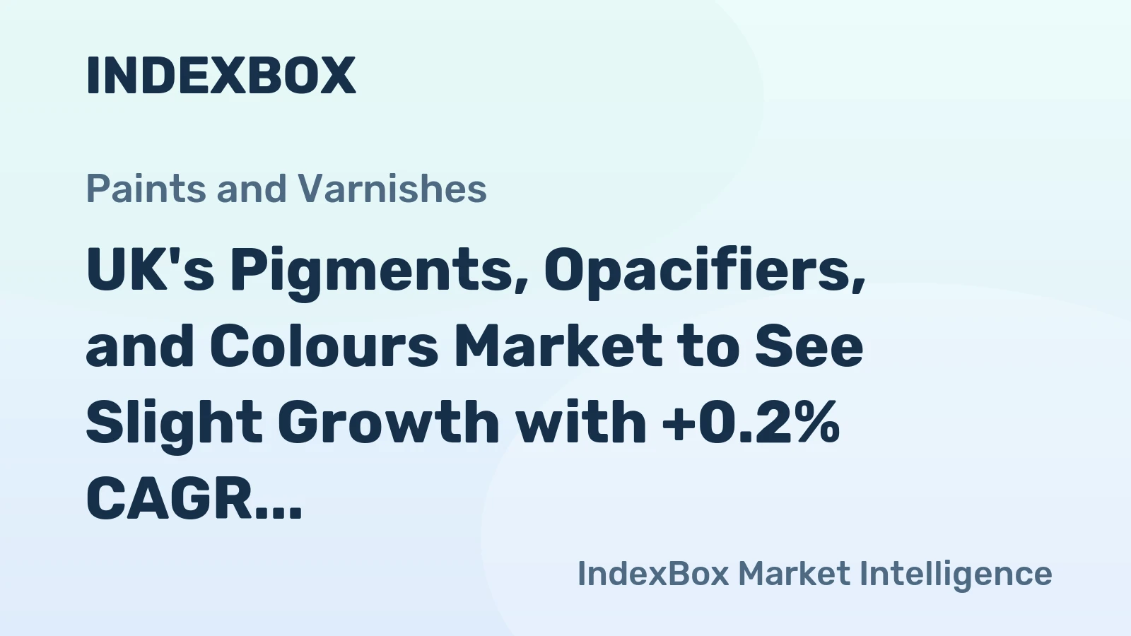 UK's Pigments, Opacifiers, and Colours Market to See Slight Growth with +0.2% CAGR Over Next Decade