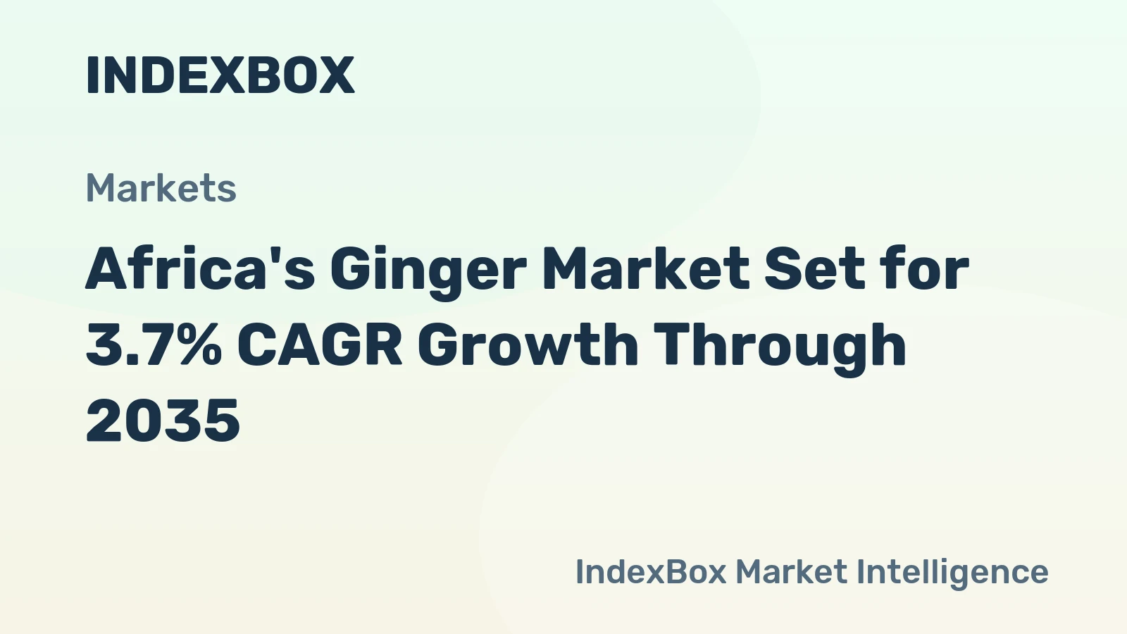 Africa's Ginger Market Set for 3.7% CAGR Growth Through 2035