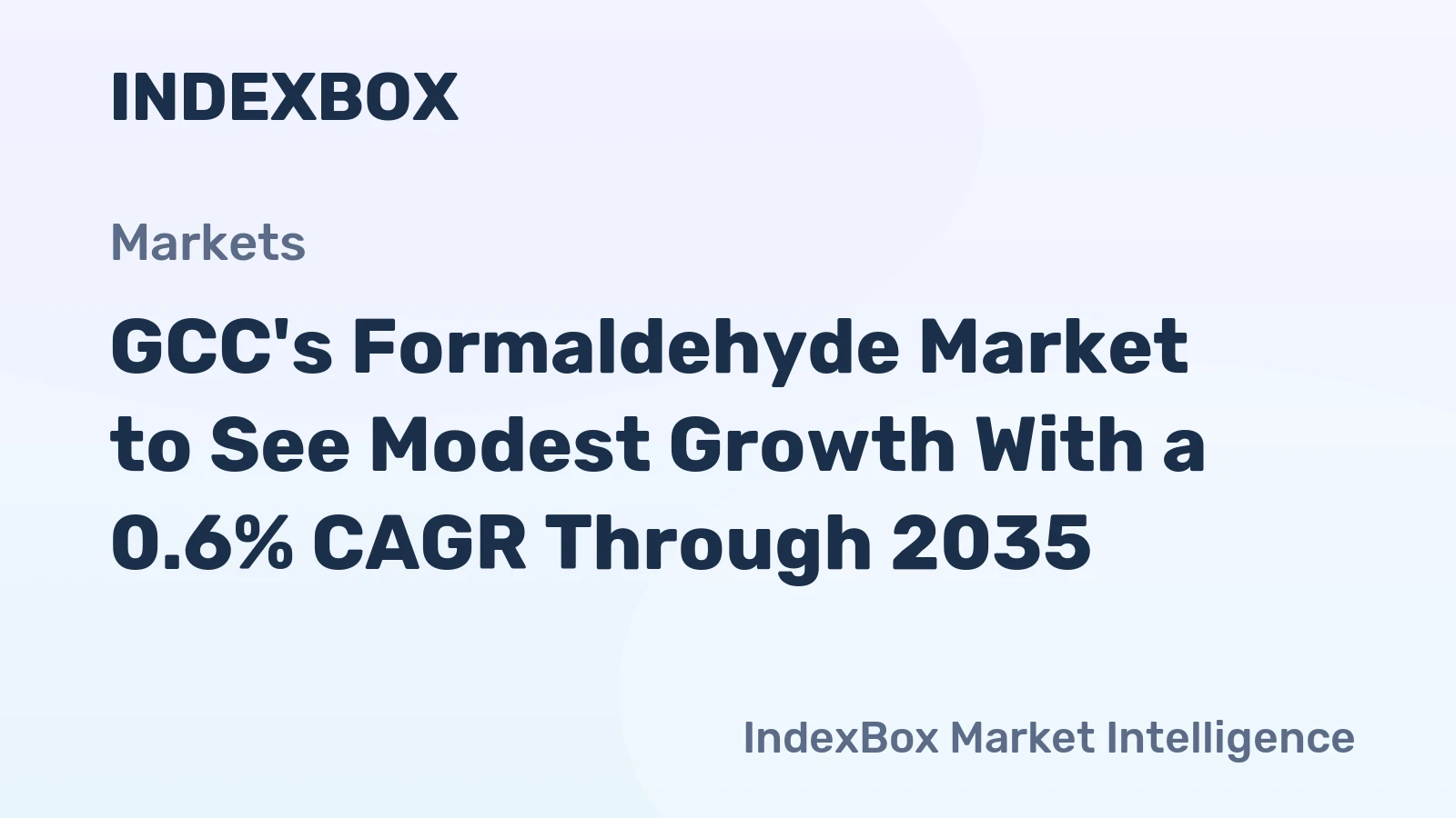 GCC's Formaldehyde Market to See Modest Growth With a 0.6% CAGR Through 2035